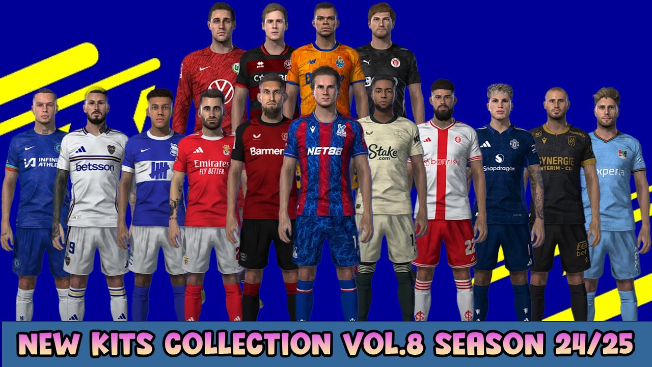 NEW KITS COLLECTION VOL.8 SEASON 24/25 - PES 2021 & FOOTBALL LIFE 2024 ...