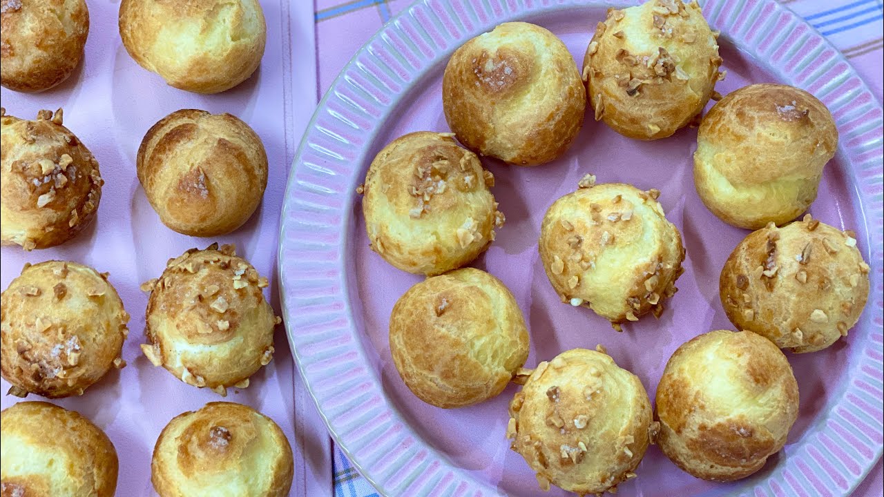 귀여운 베이비슈 만들기(슈크림) Baby choux recipe(cream puffs) - YouTube
