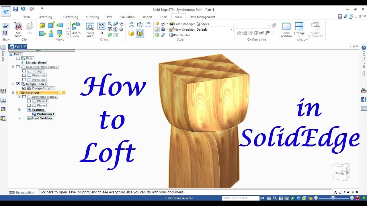 How to Loft in SolidEdge | Loft in SolidEdge | SolidEdge Tutorial ...