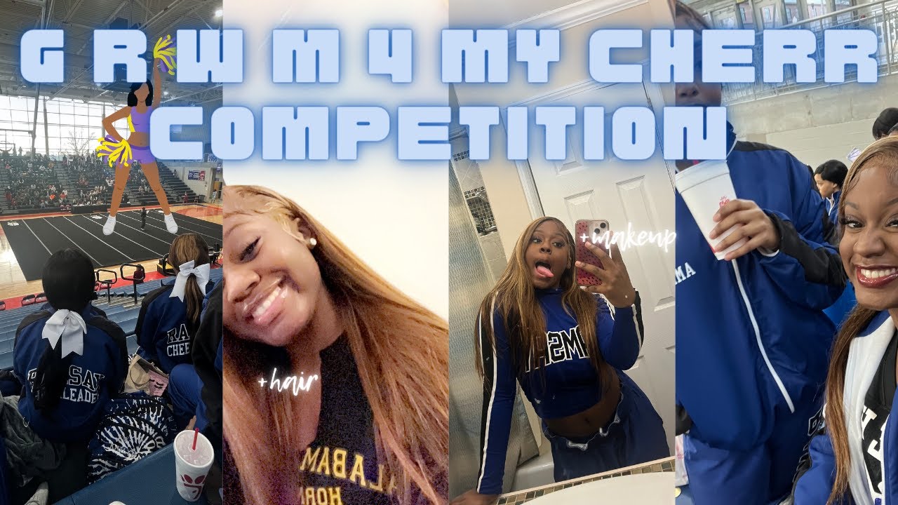 GRWM FOR MY CHEER COMPETITION + install my wig + and do my makeup - YouTube