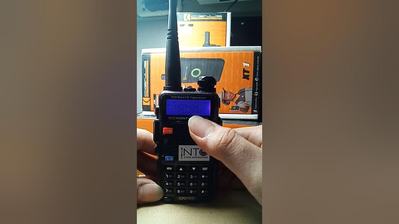 CIGNUS UV-85 ( how to save frequency w/tone thru manual program) - YouTube