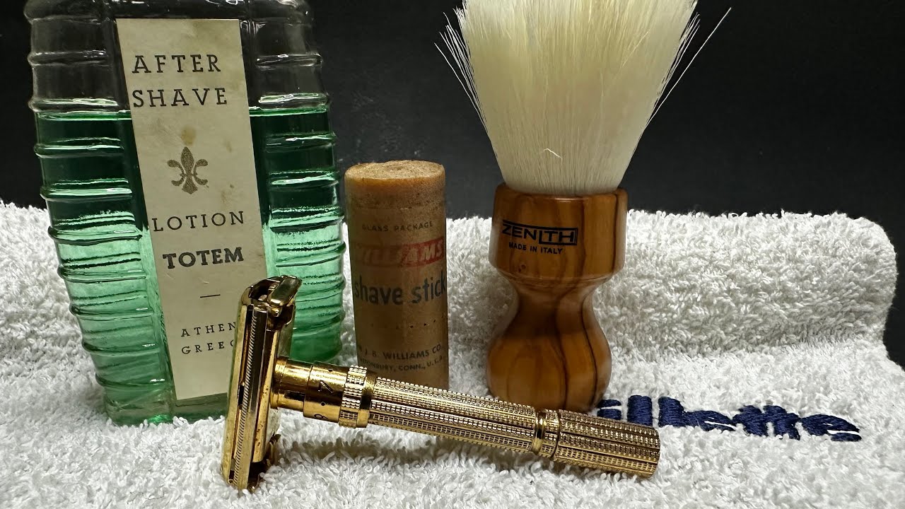 💈Gillette Slim Aristocrat💈William’s Shaving Stick💈Zenith Brush S💈TOTEM ...