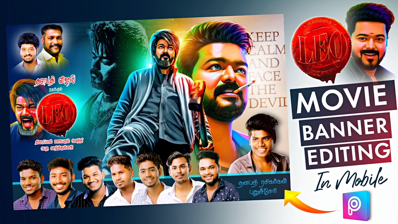 Leo Banner Editing |Thalapathy Vijay Leo Movie Banner editing |Digital ...