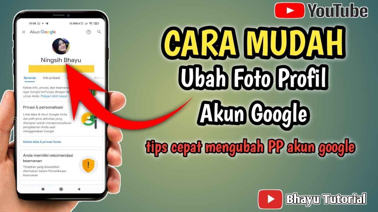 2 Langkah Mengganti Foto Profil Akun Google || Ganti Foto Akun #email # ...