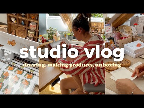 Running my Art Business | Unboxing Patreon Mail | Enjoying the last Summer Week ✿ Studio Vlog 40