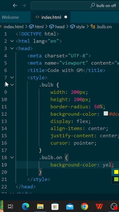 Bulb On Off Html Css Javascript Youtube