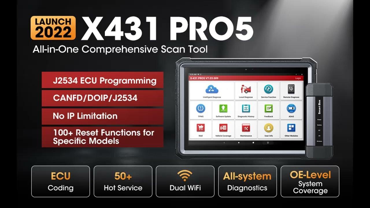 LAUNCH X431 PRO5 J2534 Reprogramming Tool No IP Restriction,50+ Reset ...