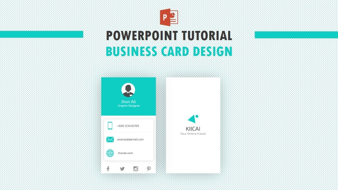Business Card design in Powerpoint | Tutorial - YouTube