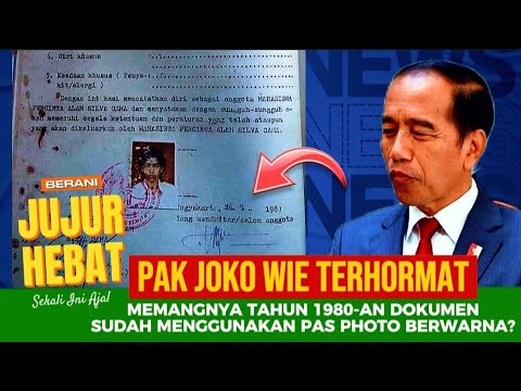 PAK JOKO~WIE TERHORMAT⭕APAKAH DOKUMEN 1980-AN SUDAH MENGGUNAKAN PAS PHOTO BERWARNA 📌 - YouTube