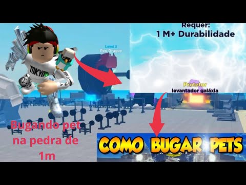 Muscle legends bugando pet na pedra de 1 milhão de durabilidade!!! (Roblox) muito fácil e rápido ...