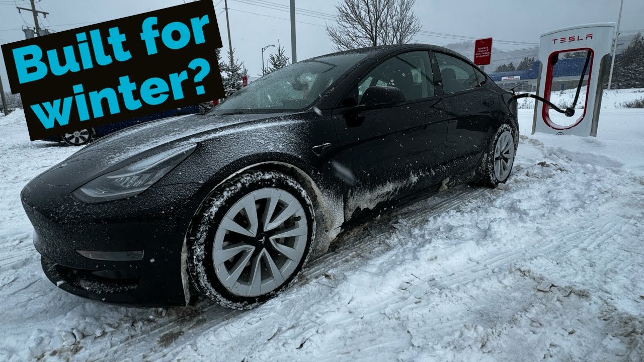The Truth About EV Winter Efficiency: Tesla Model 3 SR - YouTube