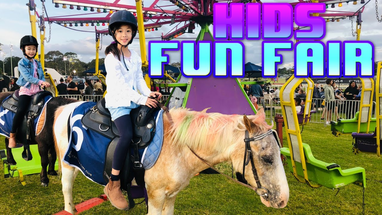 Kids fun fair with pony rides and more - YouTube