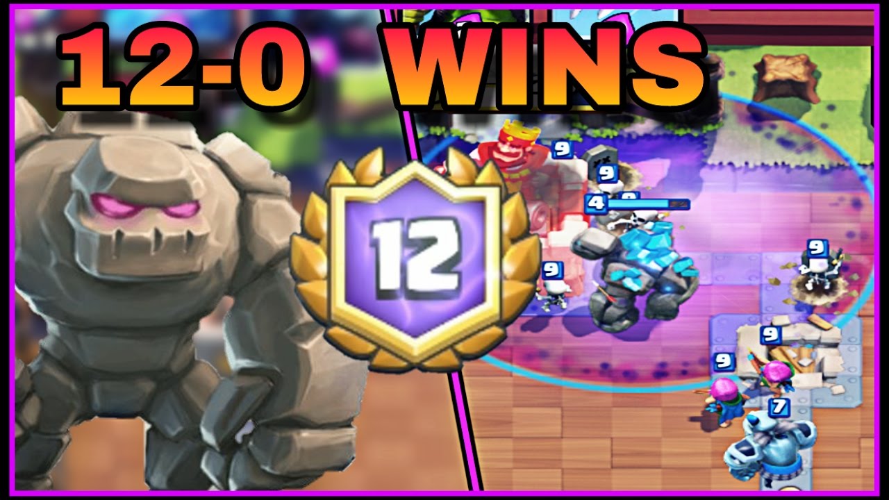 GOLEM GRAVEYARD deck | 12-0 wins in challenge | Clash Royale in HINDI ...