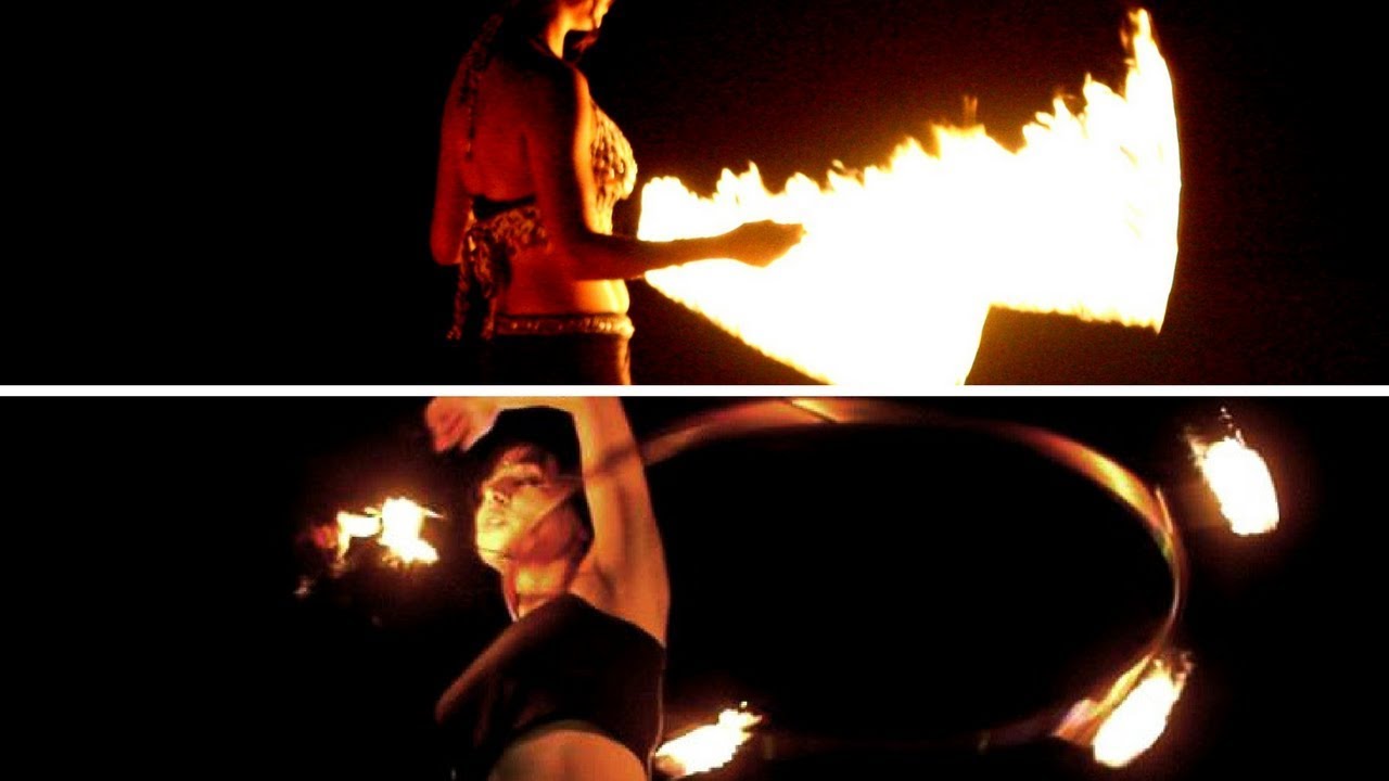 Fire Show by Flame - Hoops, Fans, Poi, Ropes, Staffs, Palm Candles ...