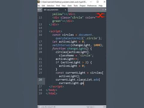 Traffic Lights | HTML CSS & JavaScript - YouTube