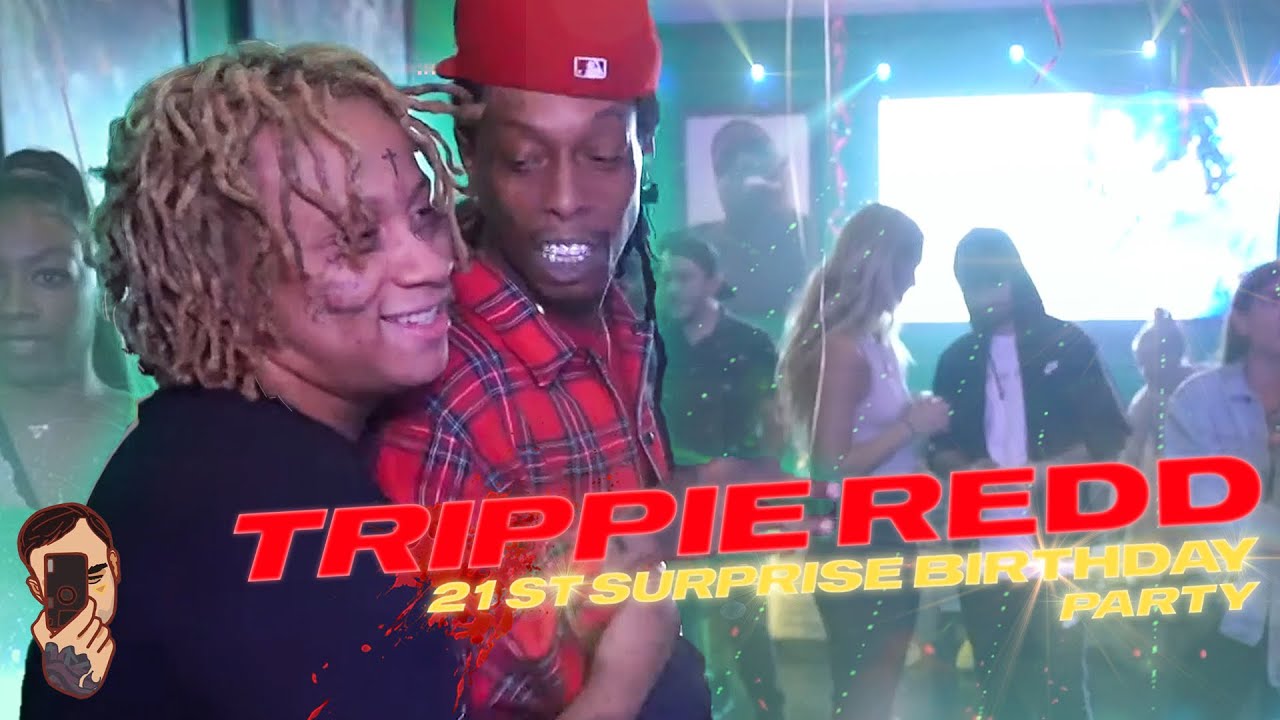 Trippie Redds surprise 21st Birthday Party - YouTube