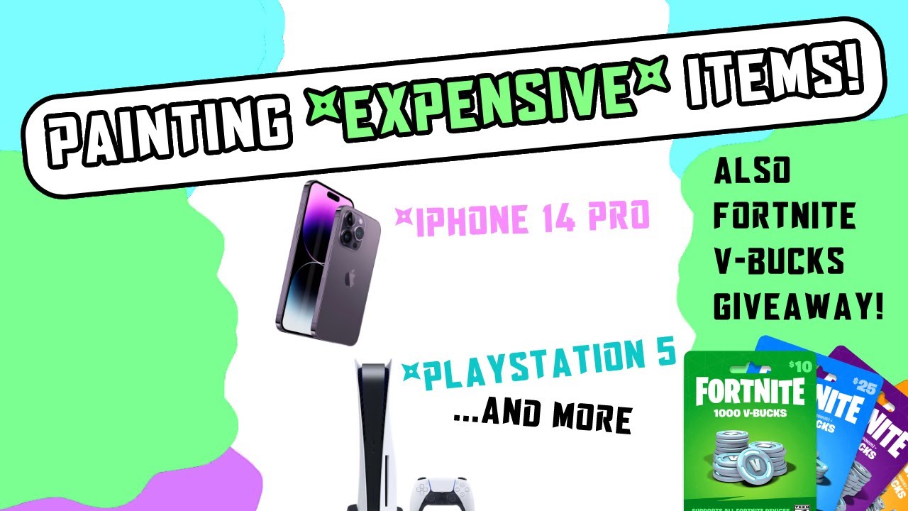 Drawing EXPENSIVE Items, iPhone 14 Pro and PlayStation 5! - YouTube