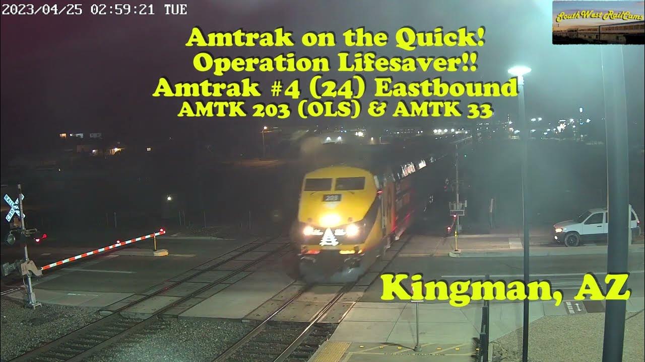Amtrak #4 (24) Southwest Chief on the Quick with AMTK 203 (OLS) and AMTK 33! (04/2023) - YouTube