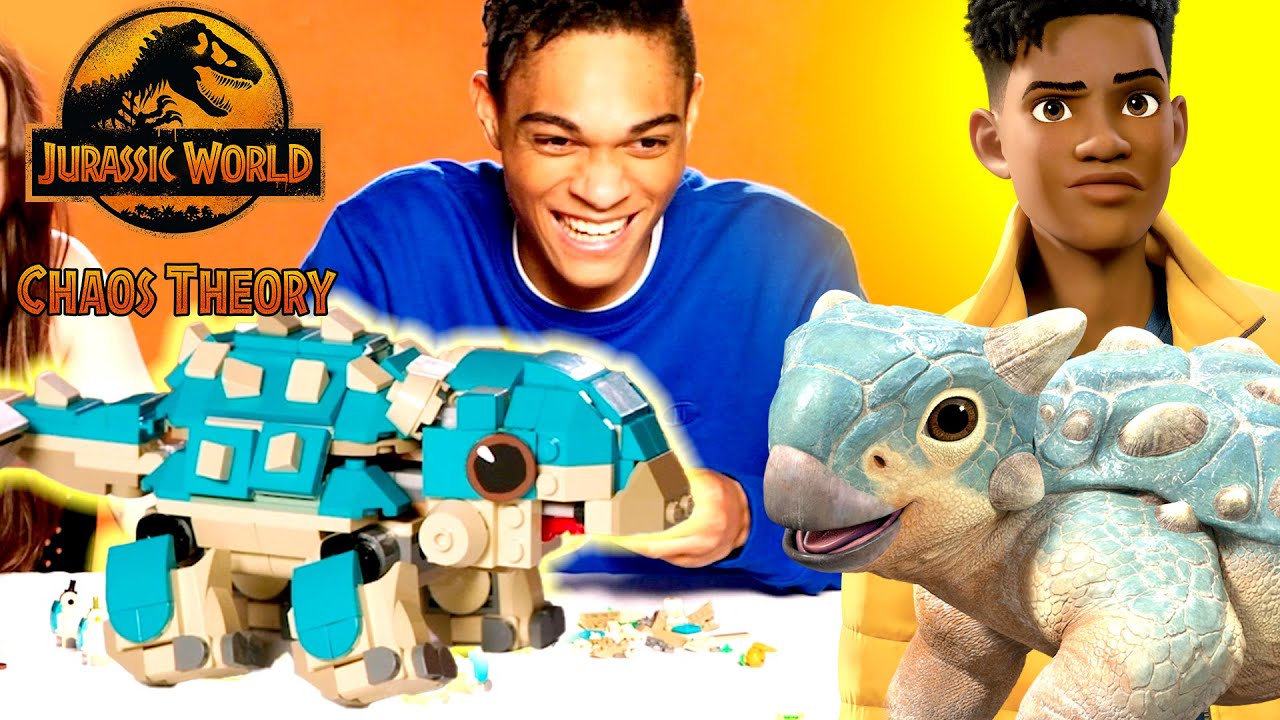 Building LEGO Bumpy with NO INSTRUCTIONS feat. the Cast of JURASSIC ...