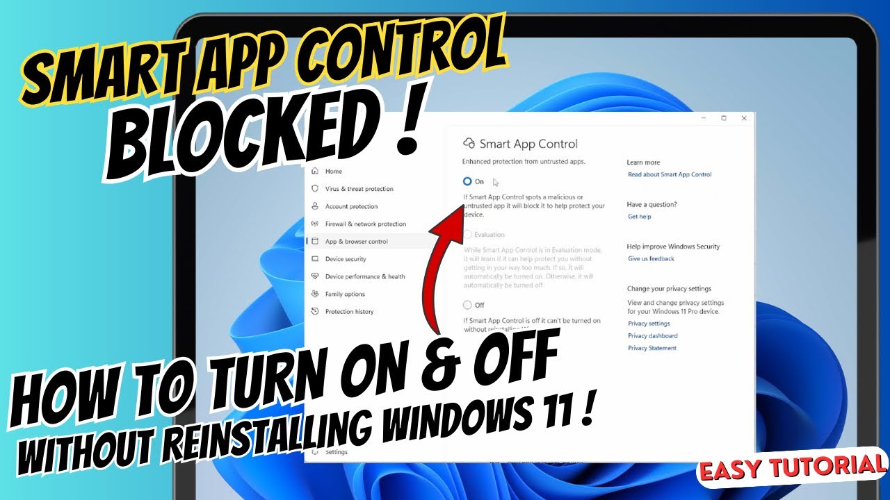 Smart App Control Blocked | Turn On & Off Without Reinstalling Windows ...