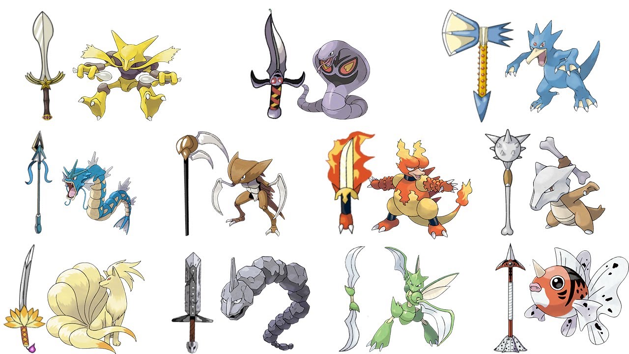 Top Amazing Pokemon as Weapons fanart - YouTube
