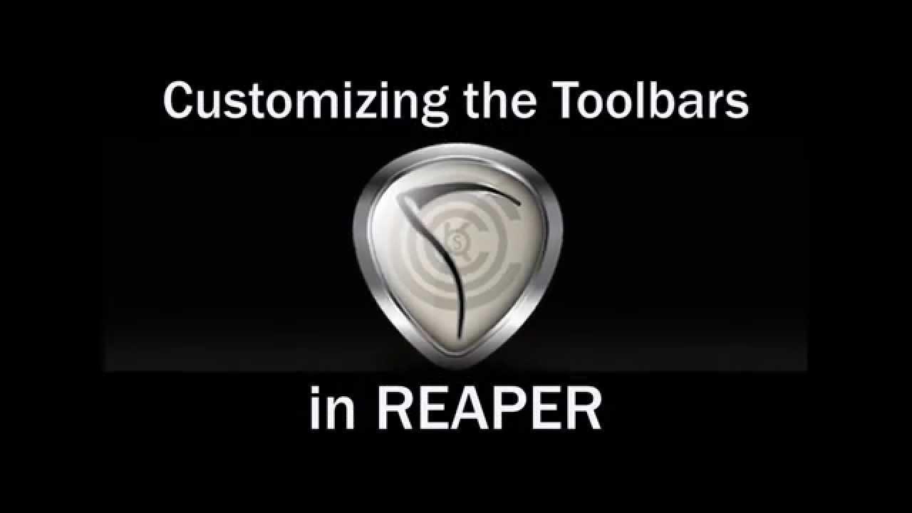 Customizing the Toolbars in REAPER - YouTube