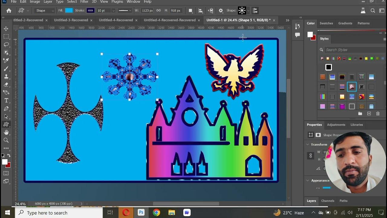 How to create complex shapes in Photoshop? - YouTube