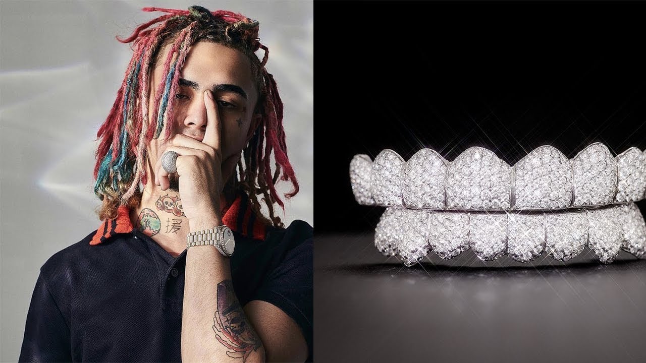 LIL pump SE pone DIENTES de DIAMANTE (grillz) ICE 💎💎💎 - YouTube