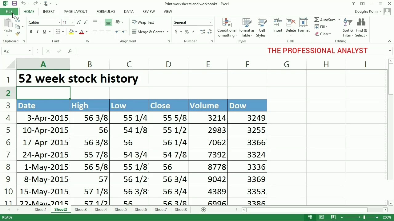 How To Print Worksheets And Entire Workbooks In Excel Excel Training How To Print Worksheets And Entire Workbooks In Excel Excel Training