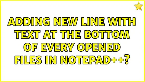 [Solved] adding new line with text at the bottom of every | 9to5Answer