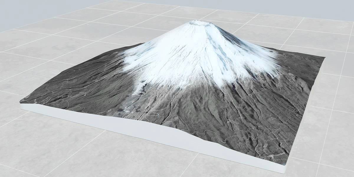 fuji mount 3D model from CGTrader.com - YouTube