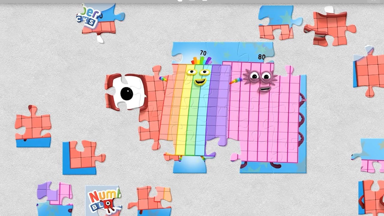 Numberblocks 80 in puzzle game - YouTube