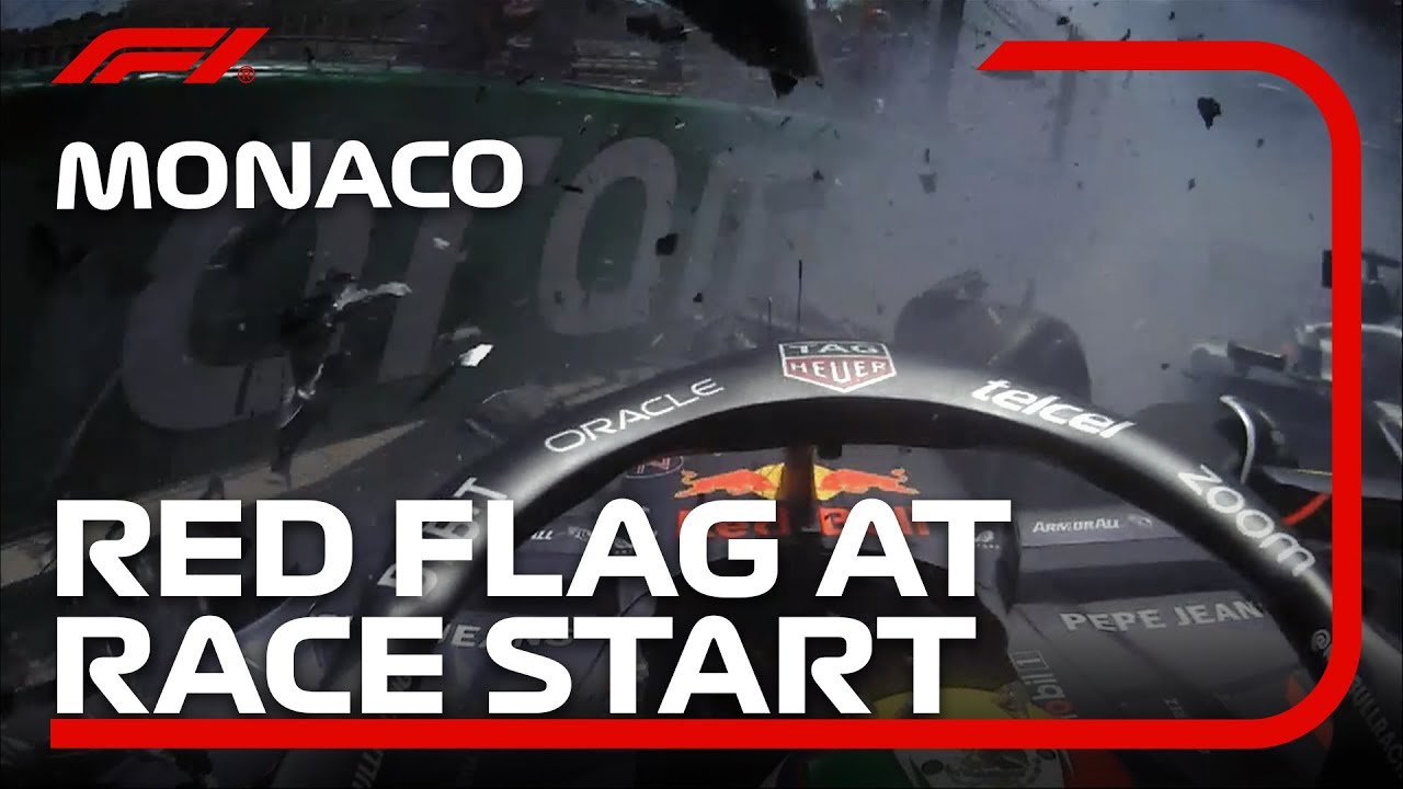 Huge Crash At The Race Start | 2024 Monaco Grand Prix - YouTube