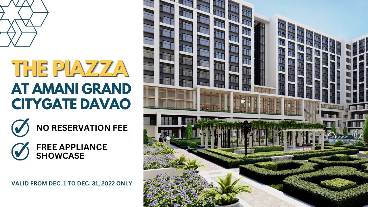 THE PIAZZA AT THE GRAND CITYGATE DAVAO | Cebu Stellar Homes - YouTube
