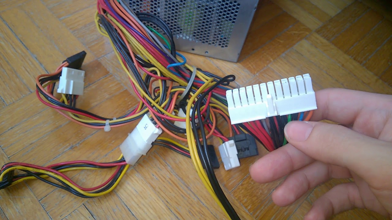 Come accendere un alimentatore da PC (senza scheda madre). - YouTube