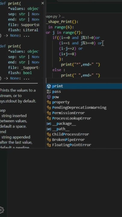 Print heart ️ star pattern in python #coding #programming #design #python - YouTube