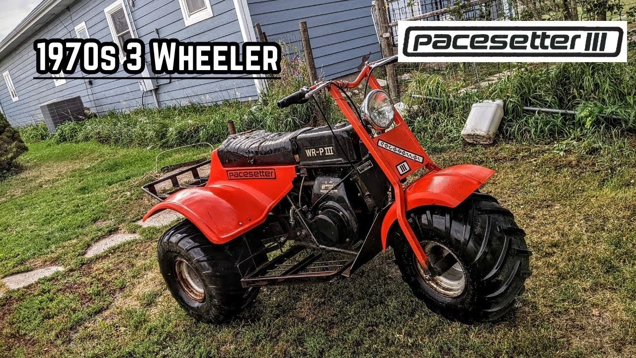 1970s Pacesetter 3 Wheeler Still Starts first pull after 50 years - YouTube