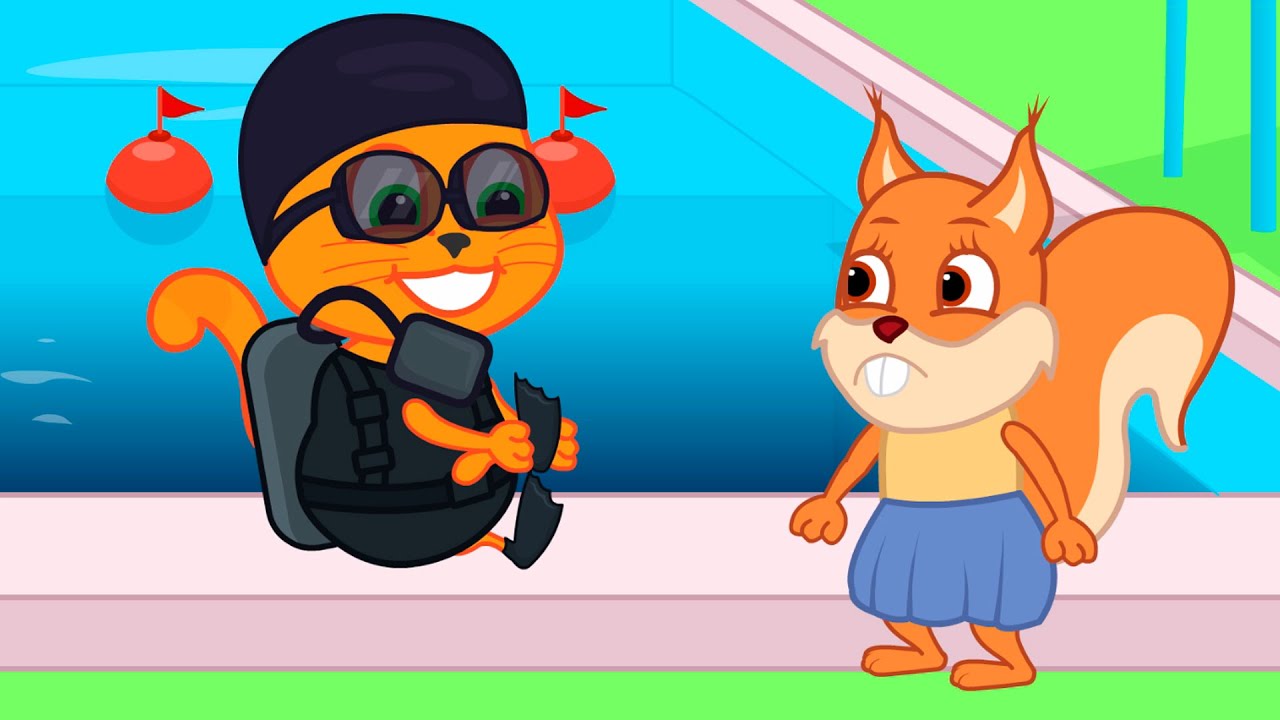 Cats Family in English - Rescue diver Cartoon for Kids - YouTube
