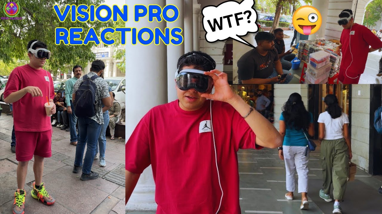 INSANE PUBLIC REACTIONS - APPLE VISION PRO in DELHI !! - YouTube