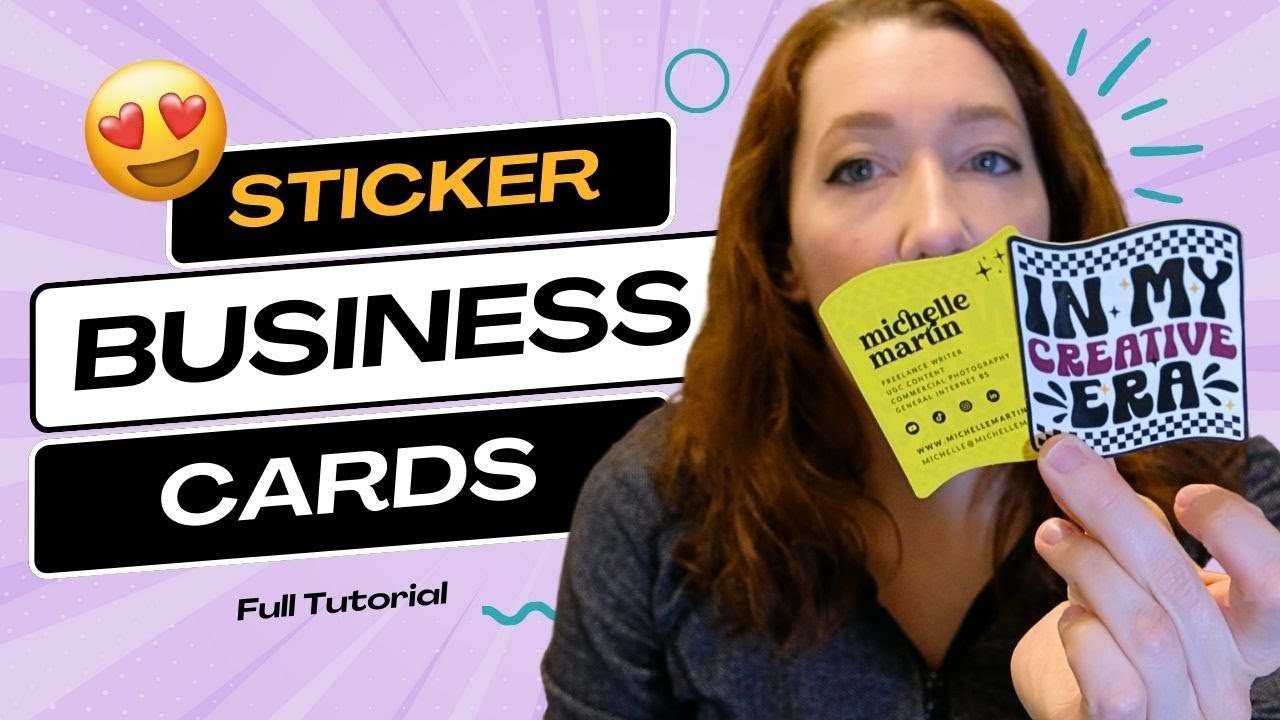 How to Make Sticker Business Cards - YouTube