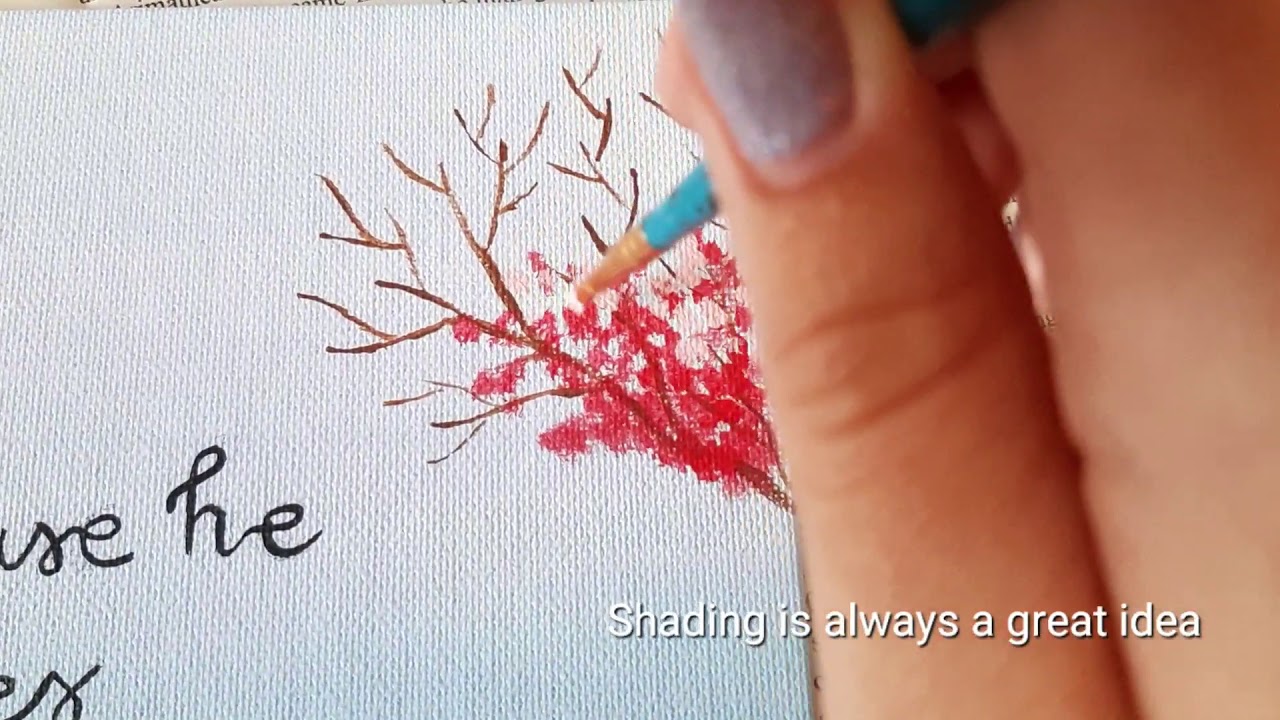 How To Paint Tree Branches Pastel Leaves W Acrylic Paint YouTube How To Paint Tree Branches Pastel Leaves W Acrylic Paint YouTube