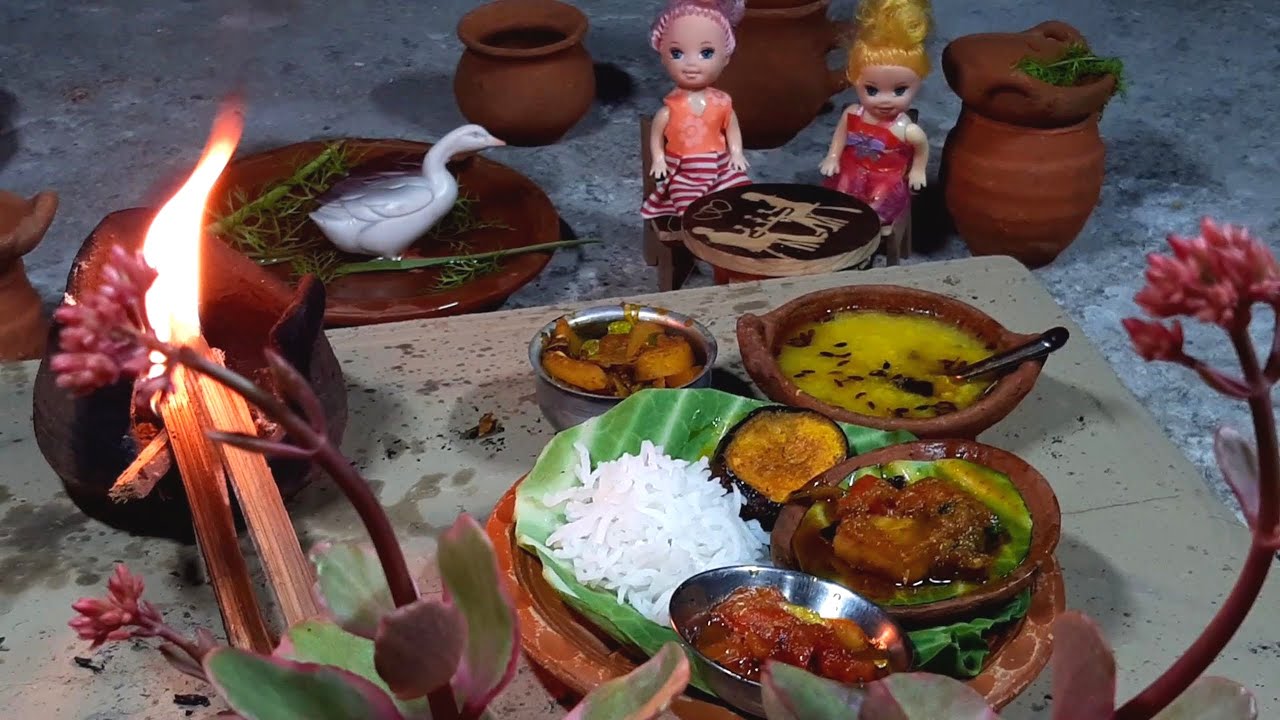 Bengali Thali Recipe || Mini Food || Miniature Cookmun - YouTube