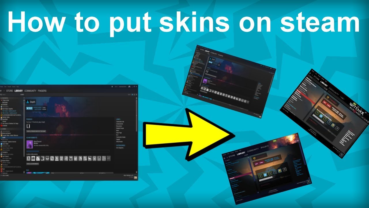 How to put skins on steam - YouTube