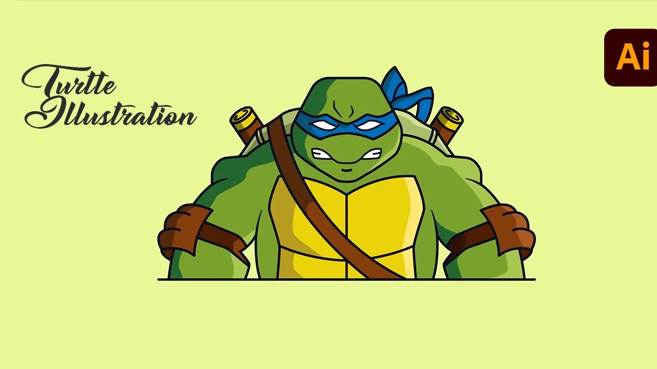 Adobe Illustrator Tutorial - How To Create Turtle Illustration - YouTube