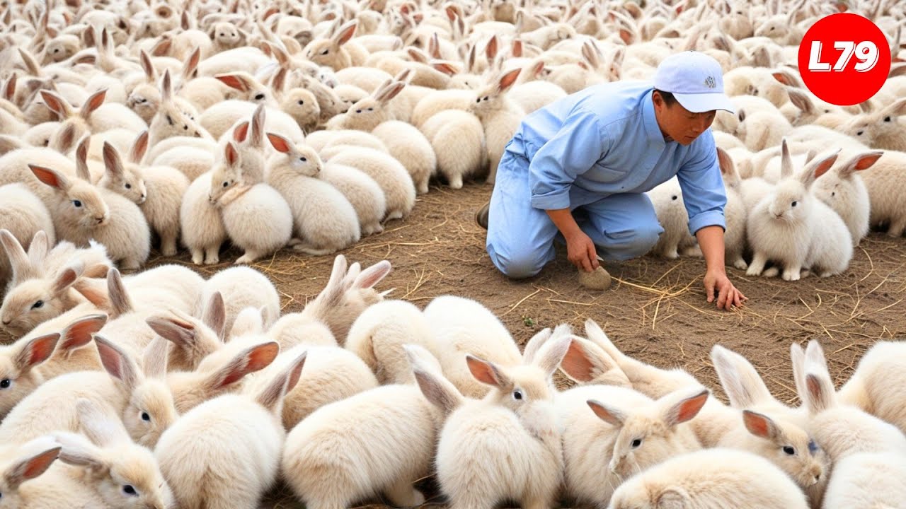 How Chinese Farmers Raise Millions Of Rabbits And Processing In Factory ...