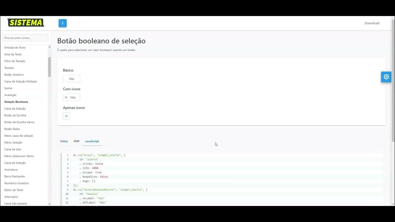 Botão sim ou não (booleano) JavaScript - YouTube
