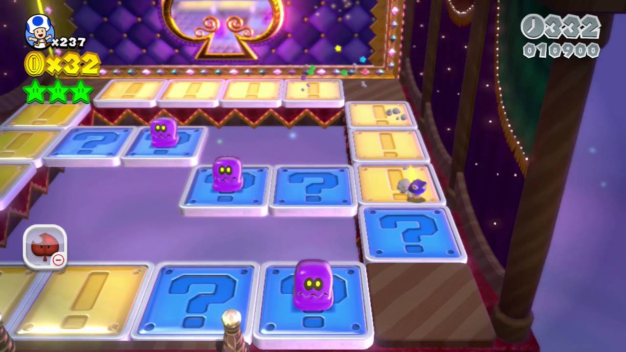 Super Mario 3D World: World Flower-1 - Switch Shock Circus (Toad) - YouTube