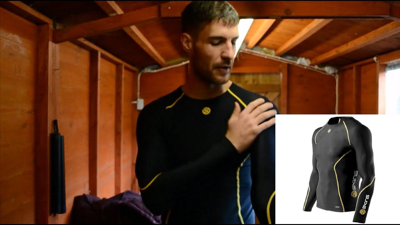 Skins long sleeve compression shirt review - YouTube
