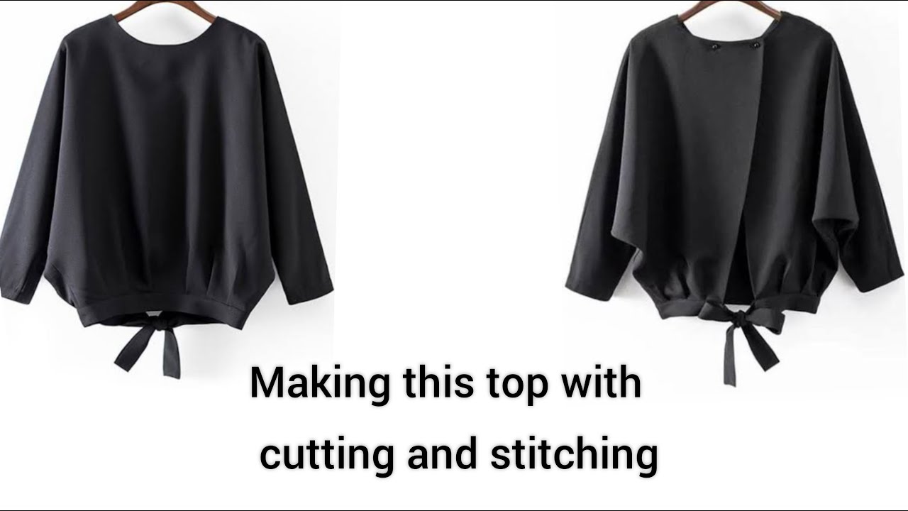 batwing top with cutting and stitching ☺️/top making with cutting ️ and ...