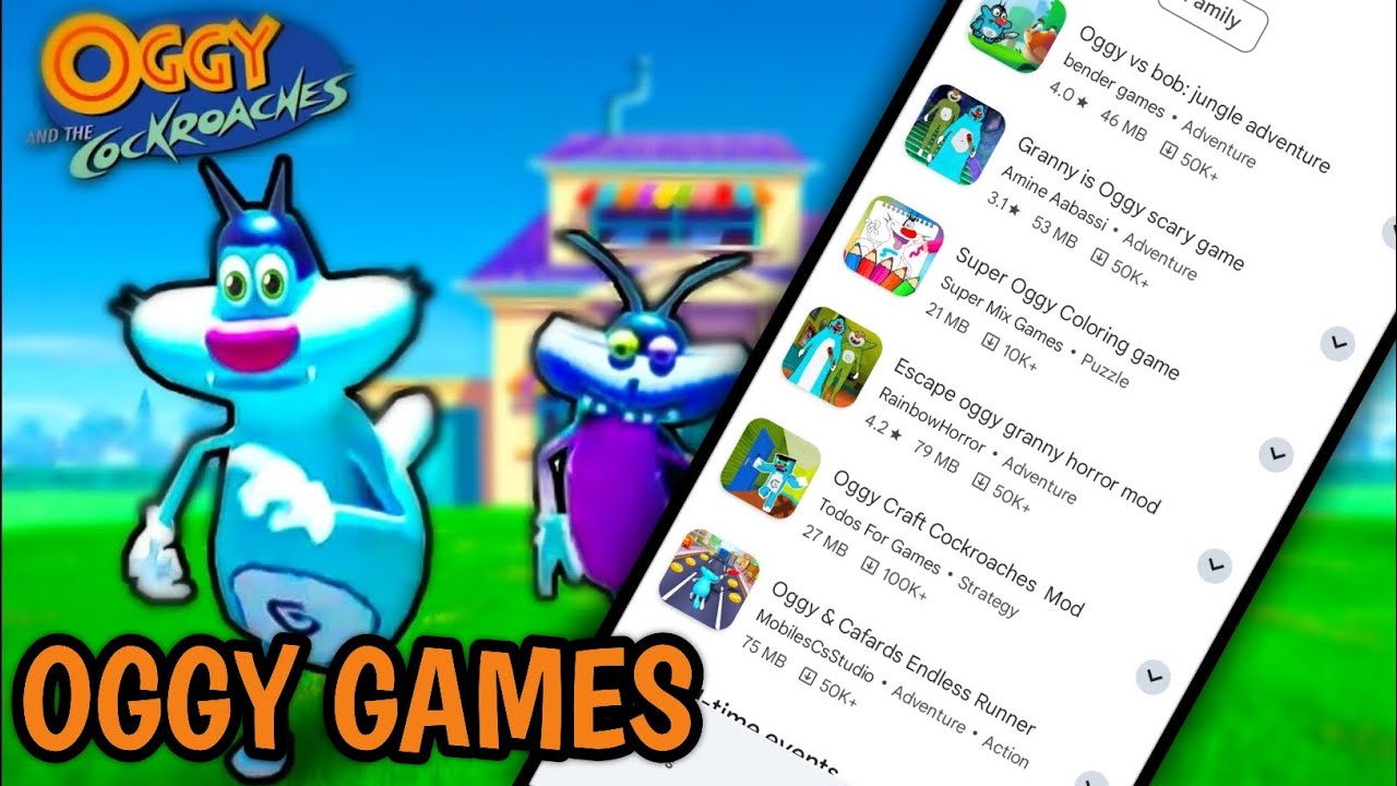 OGGY games|Oggy games on play store android mobile gameplay 😂 - YouTube